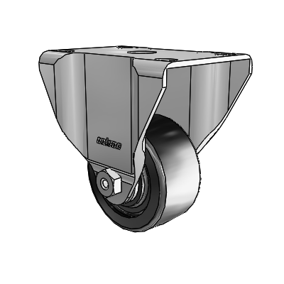 2.5" Polyolefin 2 Series Rigid Caster - 2.02208.53 - Caster Central