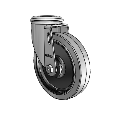 5" Performa Rubber 2 Series Swivel Caster - 2.05250.445 COND - Caster ...