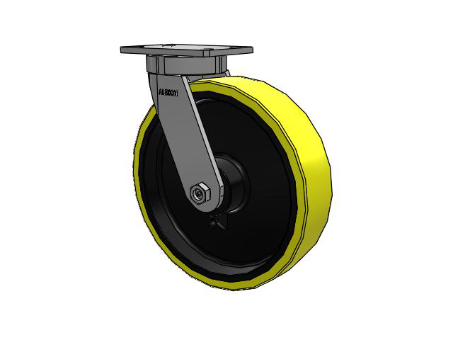 12" x 3" Swivel Albion Empire 370 Series Caster w/ Ergonomic Polyureth ...