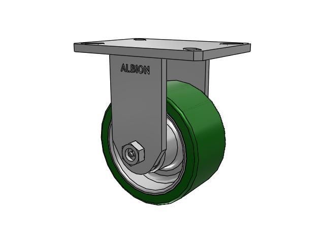 6" x 3" Polyurethane on Iron (PE) Wheel Rigid Albion Empire 470 Series ...