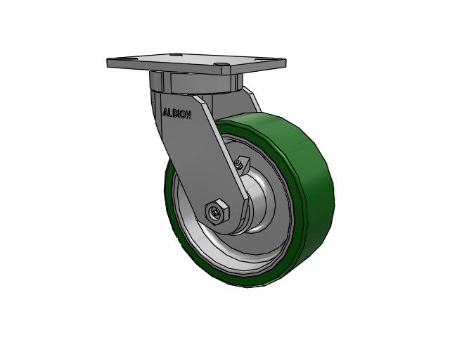 8" x 3" Polyurethane (PE) Wheel Swivel Albion Empire 470 Series Caster ...