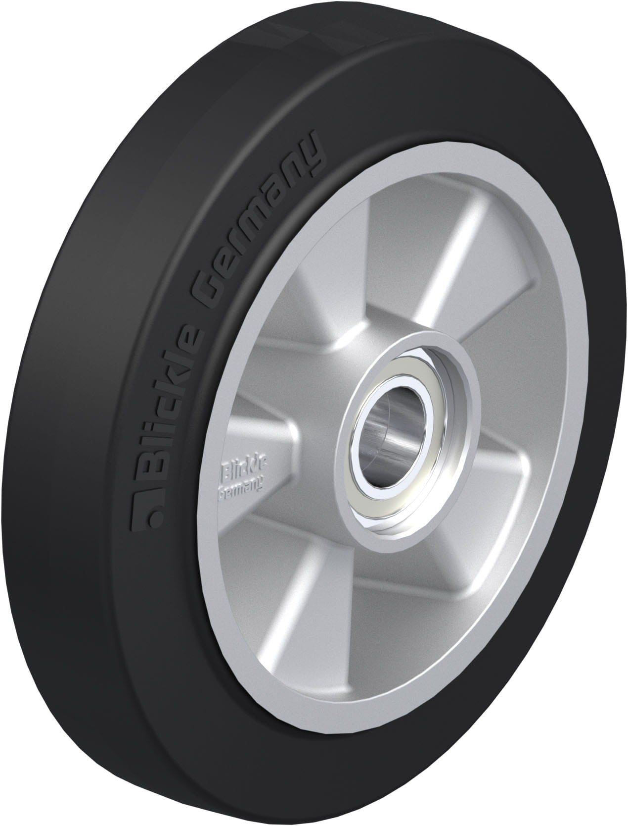 200mm x 50mm Blickle Rubber Caster Wheel - ALEV 200x50/25-50K - Caster ...