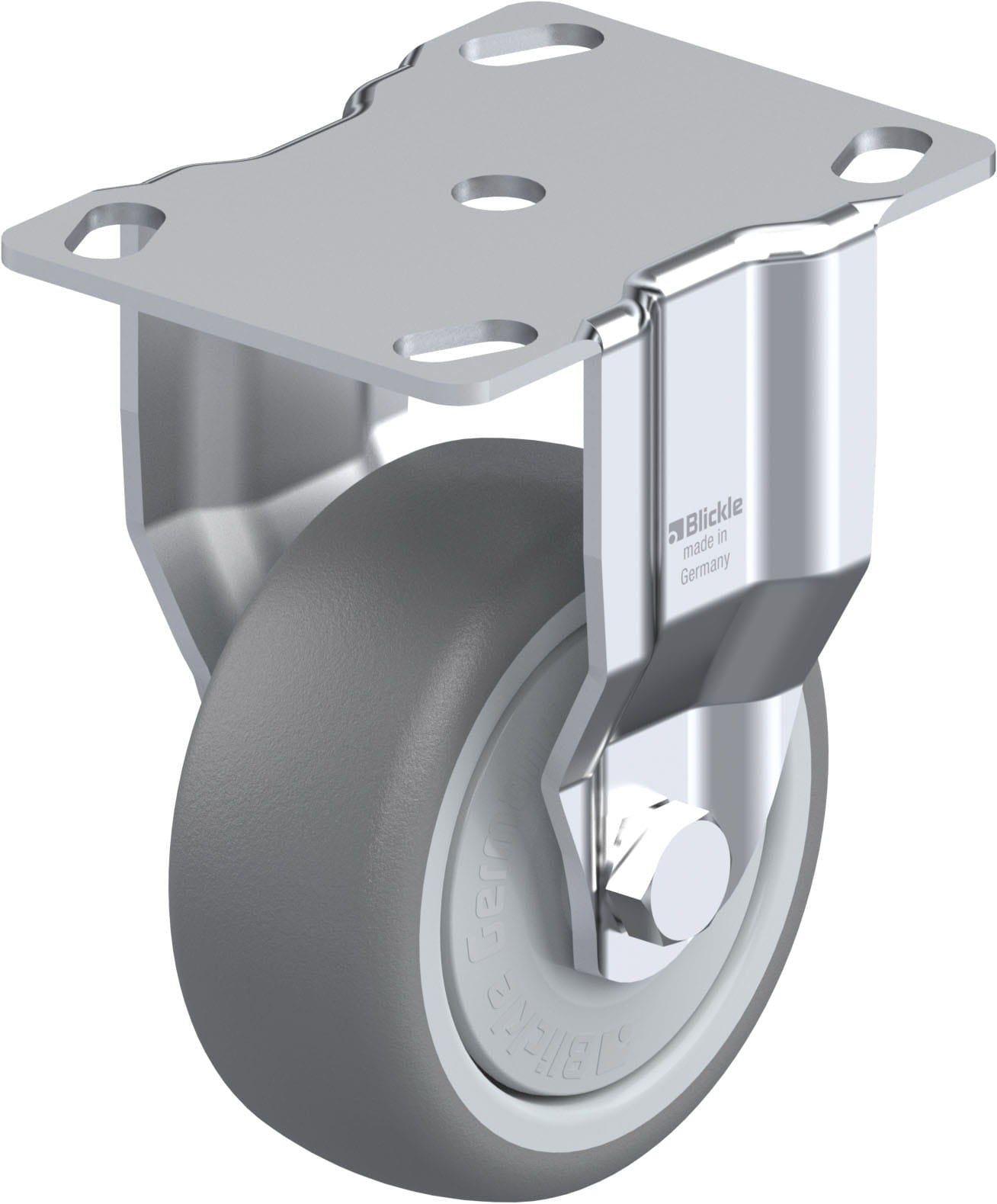 80mm x 32mm Blickle Rubber Caster without lock - BKPA-TPA 80KF - Caster ...