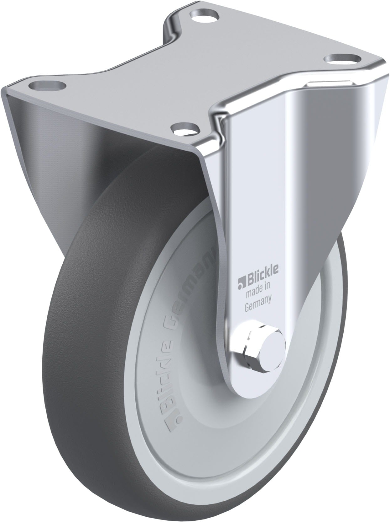 125mm x 32mm Blickle Polyurethane Caster without lock -... | Caster ...