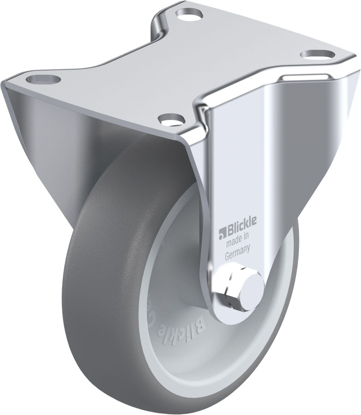 100mm x 32mm Blickle Rubber Caster without lock - B-TPA 102G - Caster ...