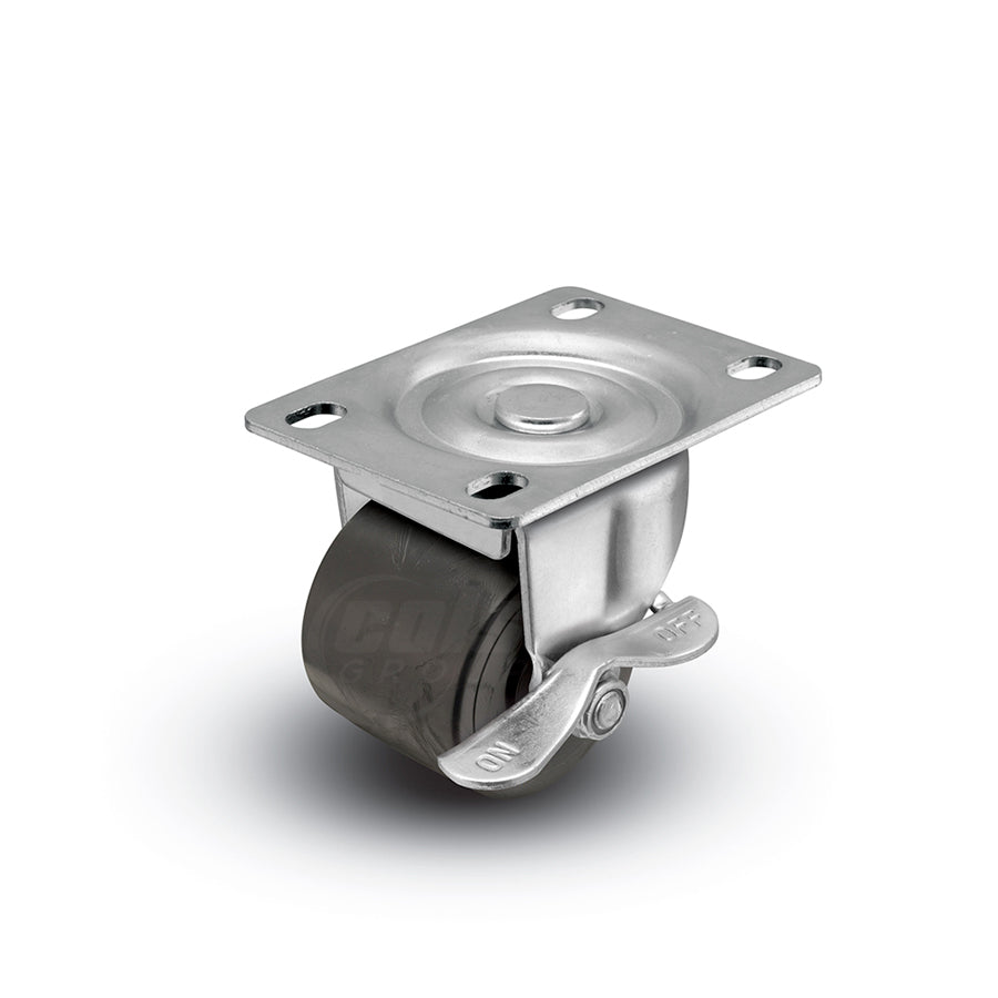 2" Polypropylene Swivel Caster - C0020120ZN-POL01(KK)B - Caster Central