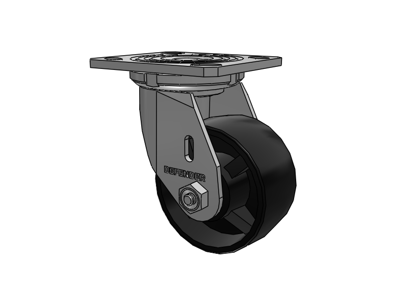 4"X2" Stainless Steel Top Plate Caster with Polyolefin ... | Caster ...