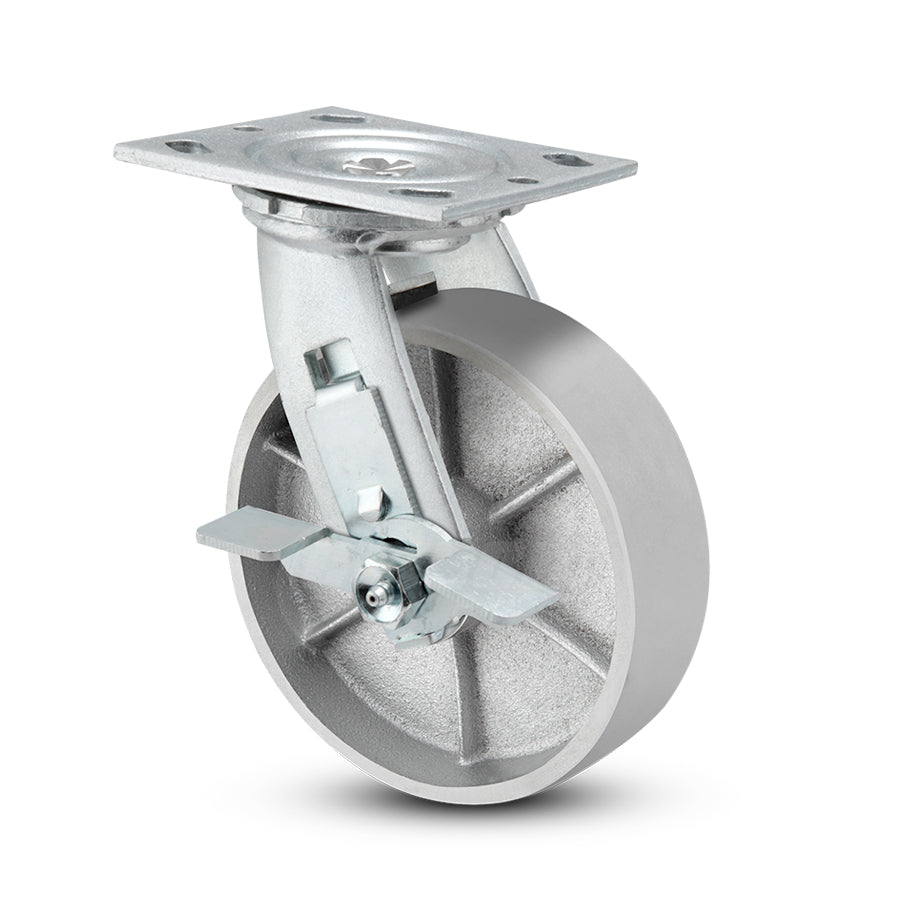 6" Cast Iron Swivel Caster - ES6X2CIRTBK... | Caster Central - Caster ...