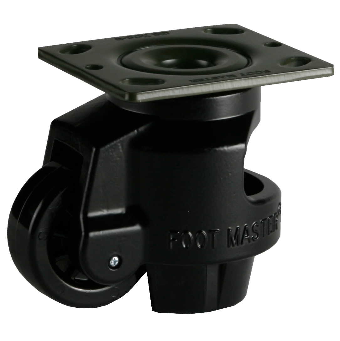 Footmaster GD Series Leveling Caster 102 x 115mm Wheel - GD-120F-BLK-P ...