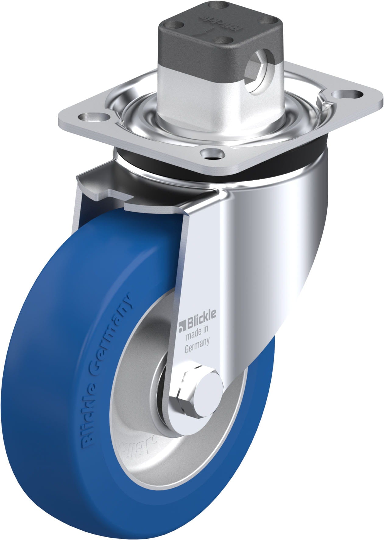 125mm x 40mm Blickle Polyurethane Caster central-stop - LK-ALBS 125K-1 ...