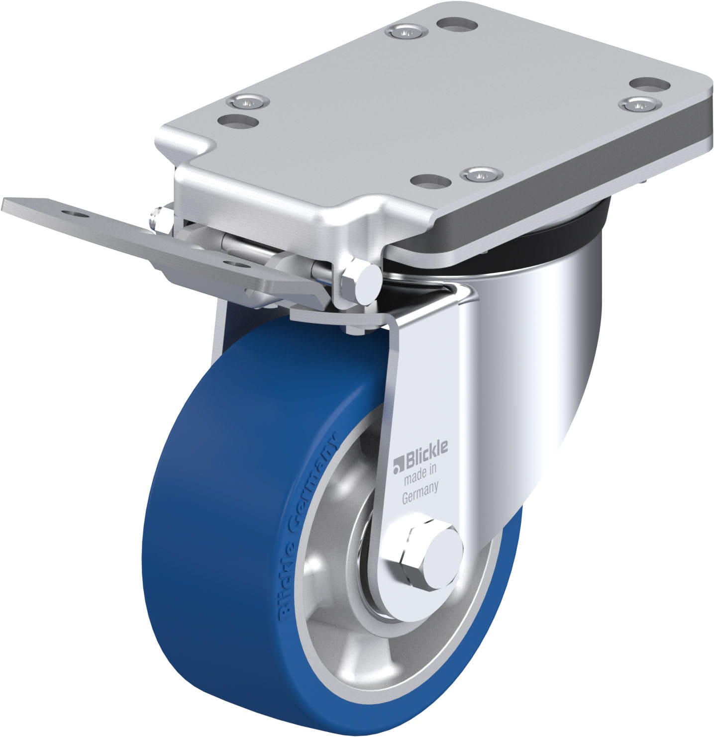 125mm x 54mm Blickle Polyurethane Caster ideal-stop - L... | Caster ...