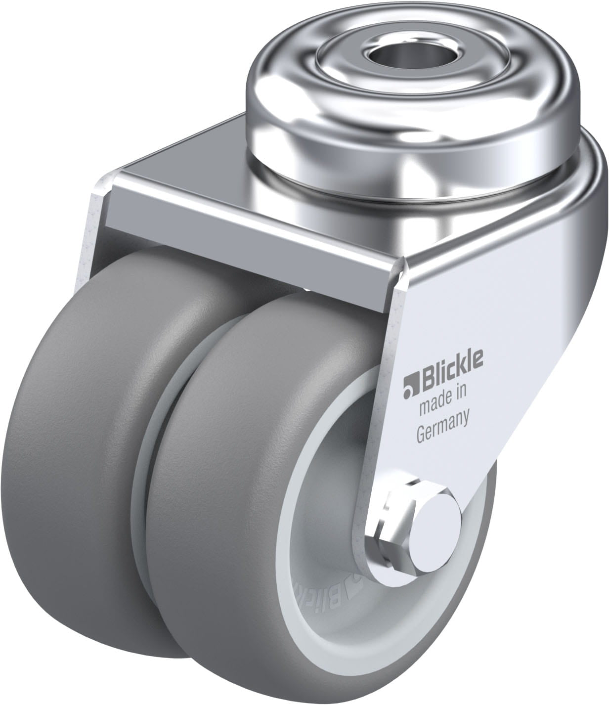 50mm x 19mm Blickle Rubber Caster without lock - LMDA-TPA 50G - Caster ...