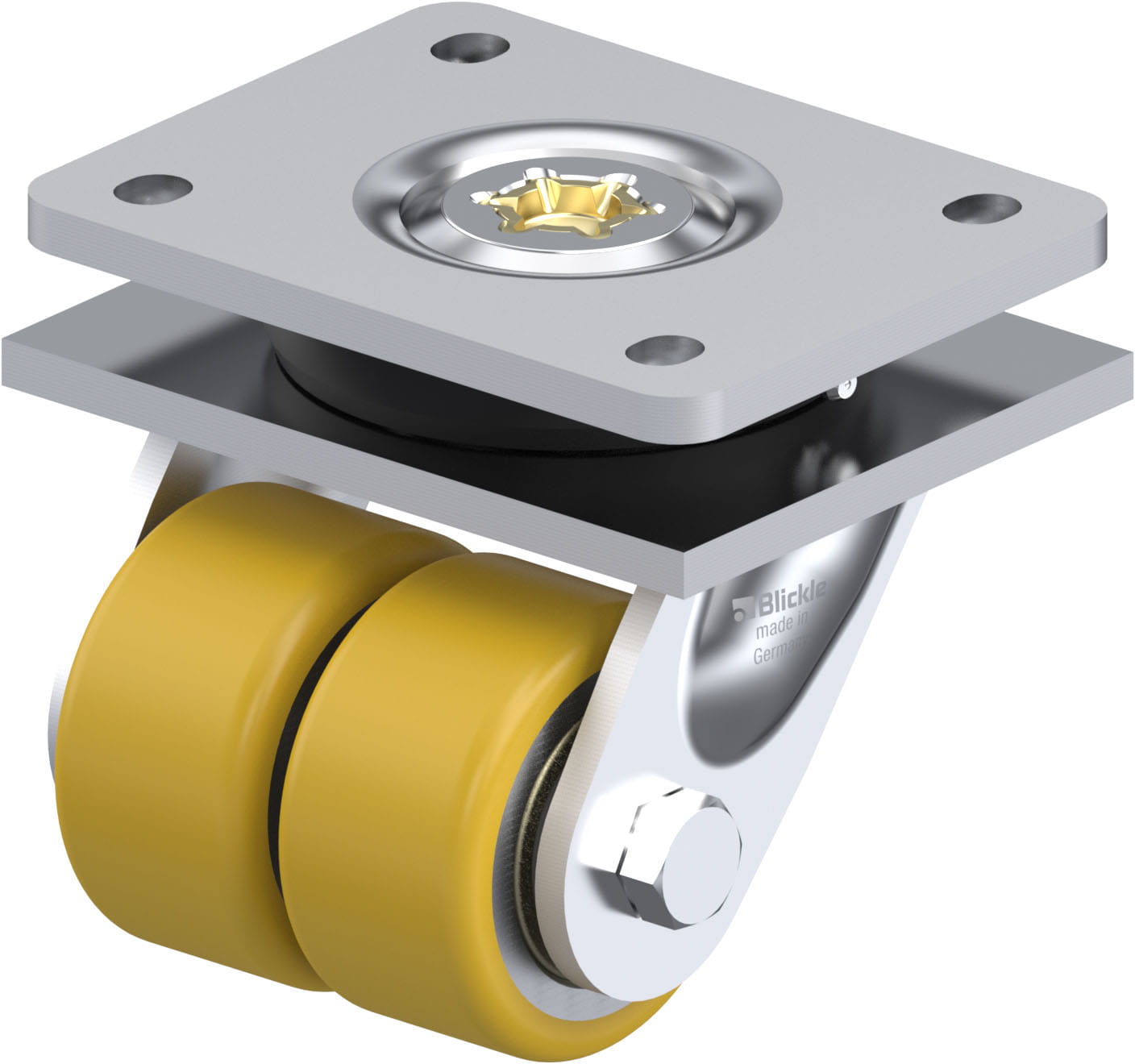 75mm x 40mm Blickle Polyurethane Caster without lock - LOD-VSTH 75K ...