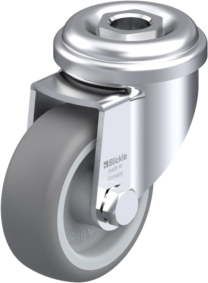 50mm x 19mm Blickle Rubber Caster without lock - LRA-TPA 50G - Caster ...
