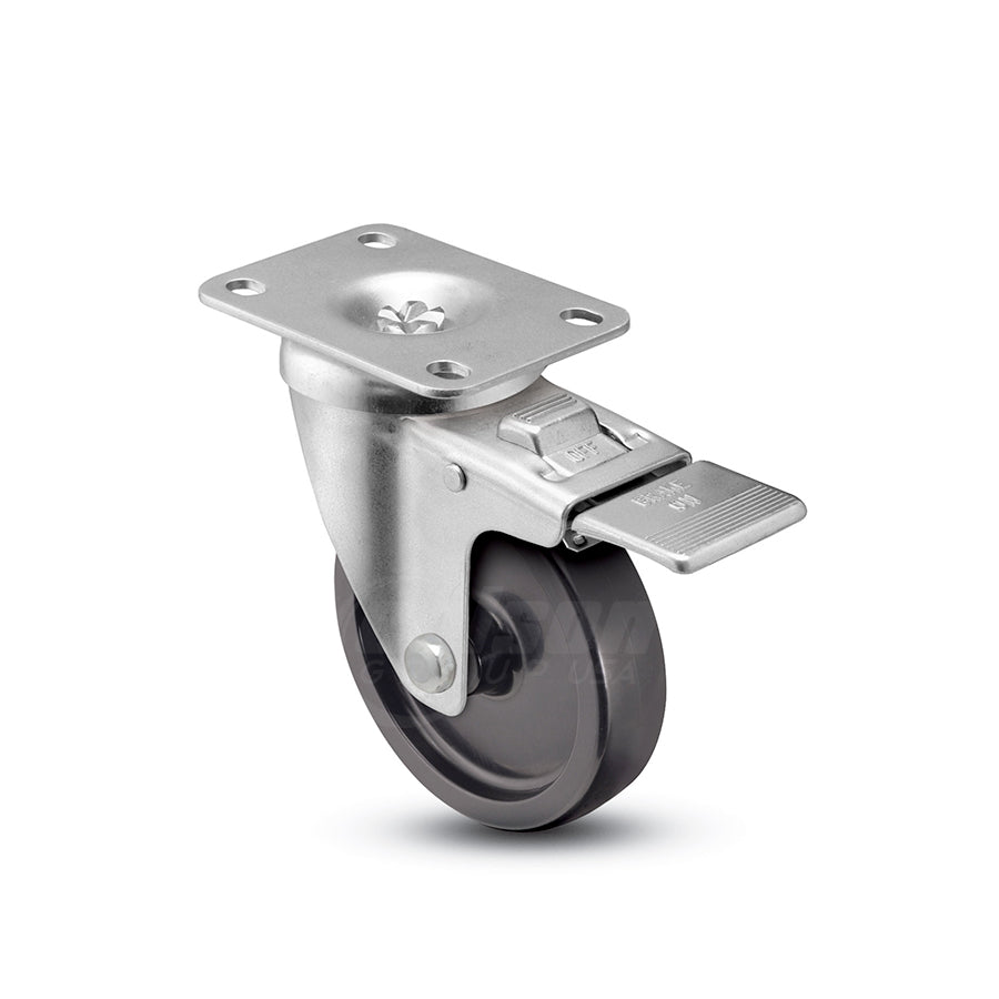 4" Polypropylene Swivel Caster - PGT40120ZN- POD01(KK) - Caster Central