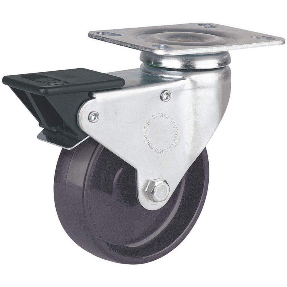 4" Nylon Swivel Caster w/ Total Lock Brake - TSSV 100 B... | Caster ...