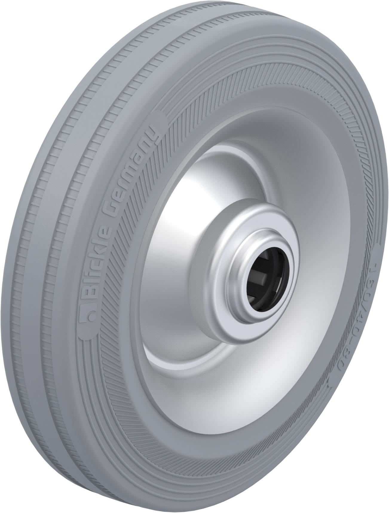 160mm x 40mm Blickle Rubber Caster - V 162/20R-SG | 340 lb Capacity ...