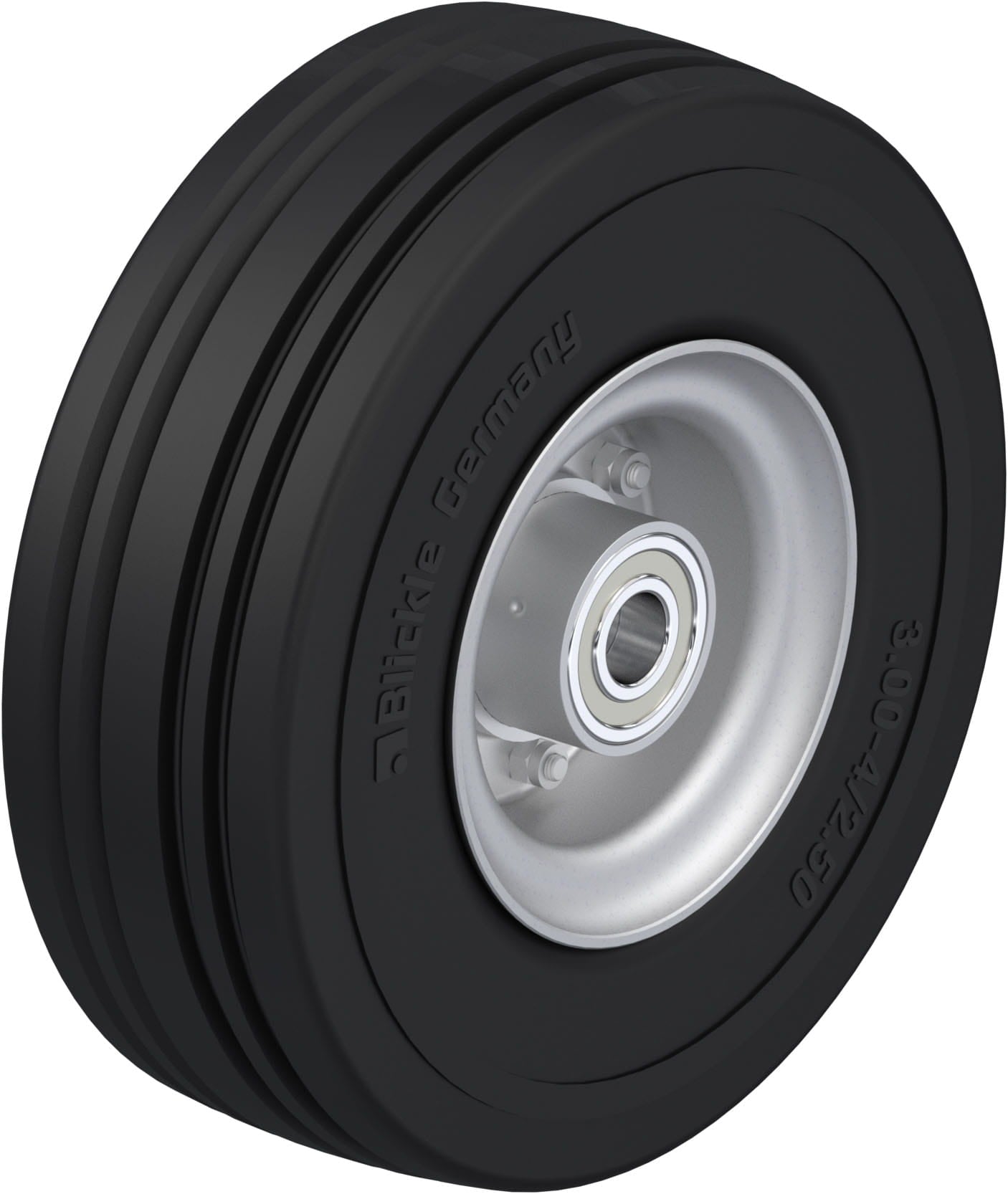 250mm x 85mm Blickle Rubber Caster - VLE 250/20-75K - Caster Central