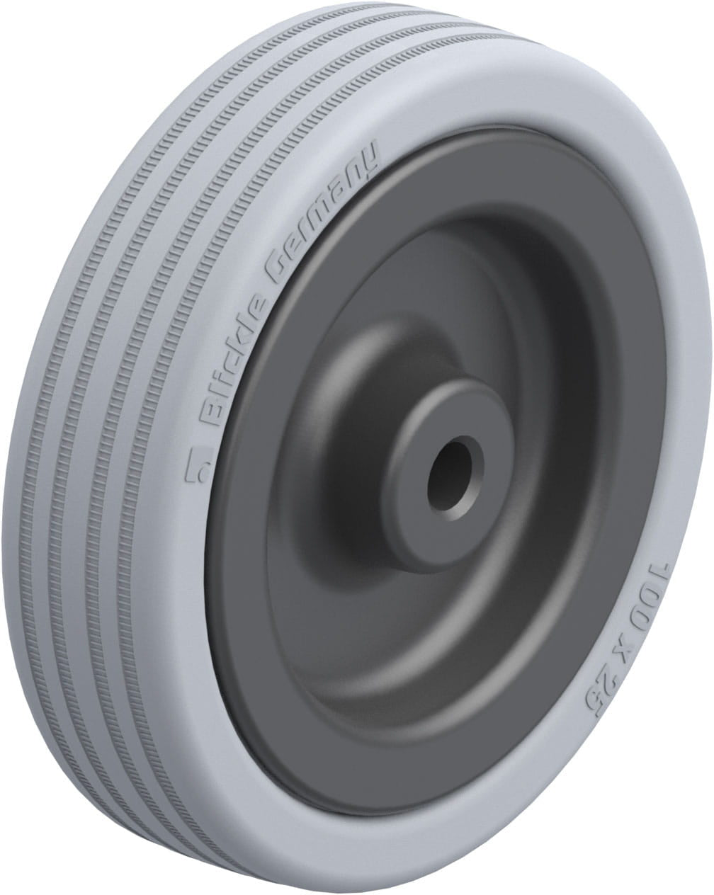 100mm x 25mm Blickle Rubber Caster - VPA 100/8G | 225 lb Capacity ...