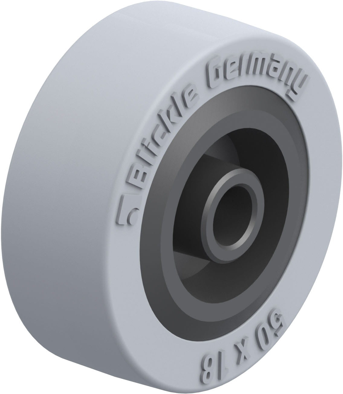 50mm x 18mm Blickle Rubber Caster - VPA 50/8G - Caster Central