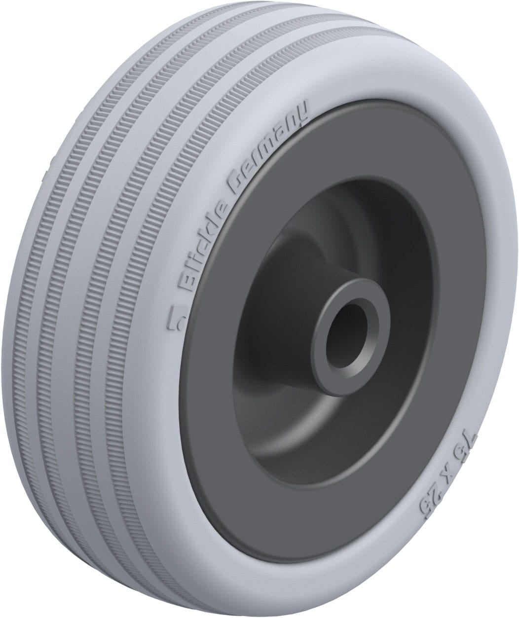 75mm x 25mm Blickle Rubber Caster - VPA 75/8G | 150 lb Capacity ...